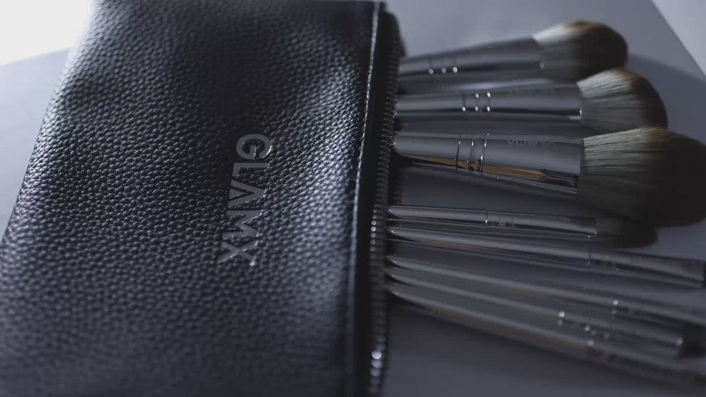 8 Piece Silver Makeup Brush Set | GX10, Silver Makeup Brushes by GLAMX
